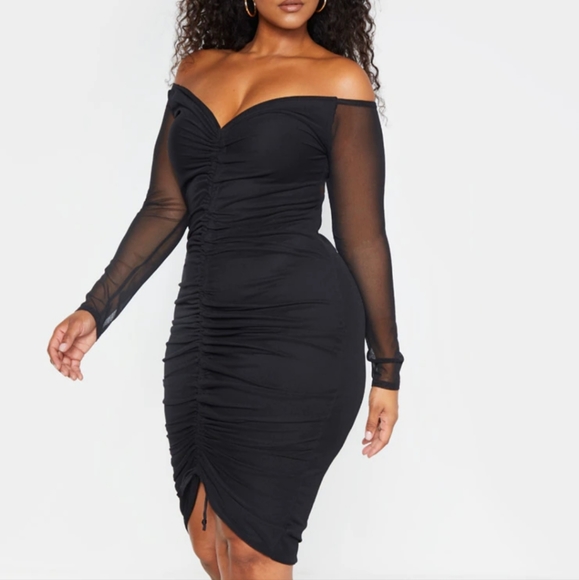 PrettyLittleThing | Dresses | Plt Mesh Midi Dress | Poshmark